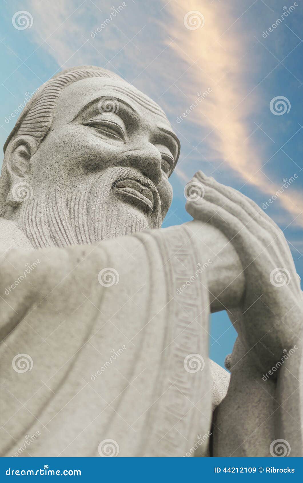 Statue of Confucius, Left Side View Stock Image - Image of philosophy ...