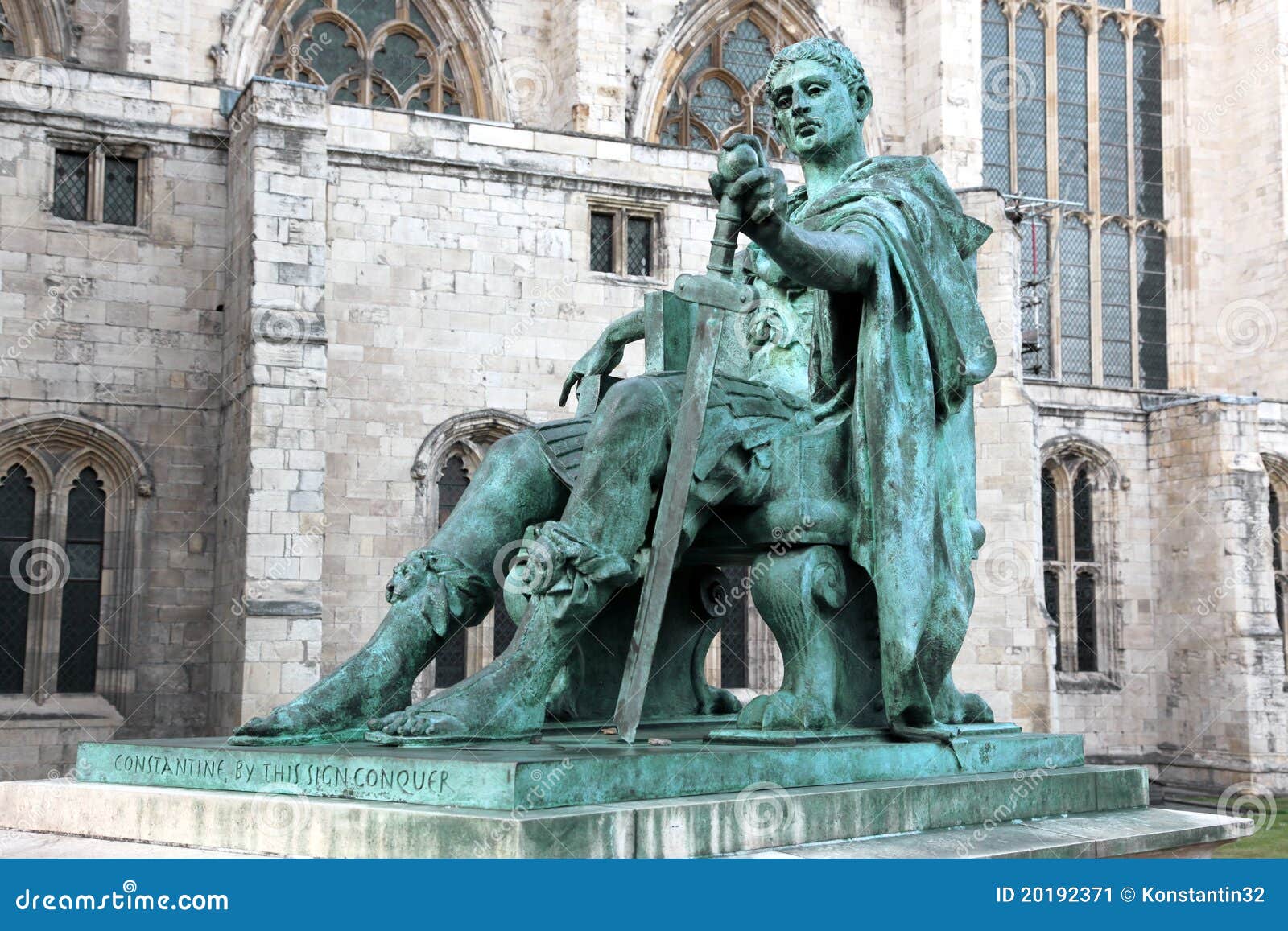 Statue of Constantine I stock image. Image of design - 20192371