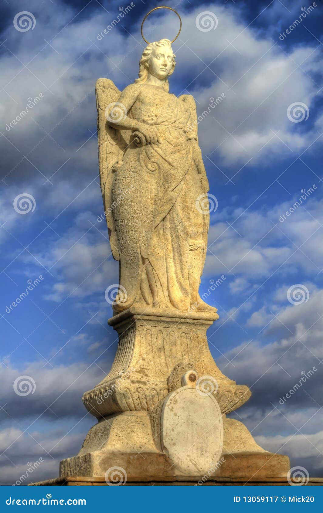 Statue of Cordoba Patron San Rafael Stock Image - Image of saint ...