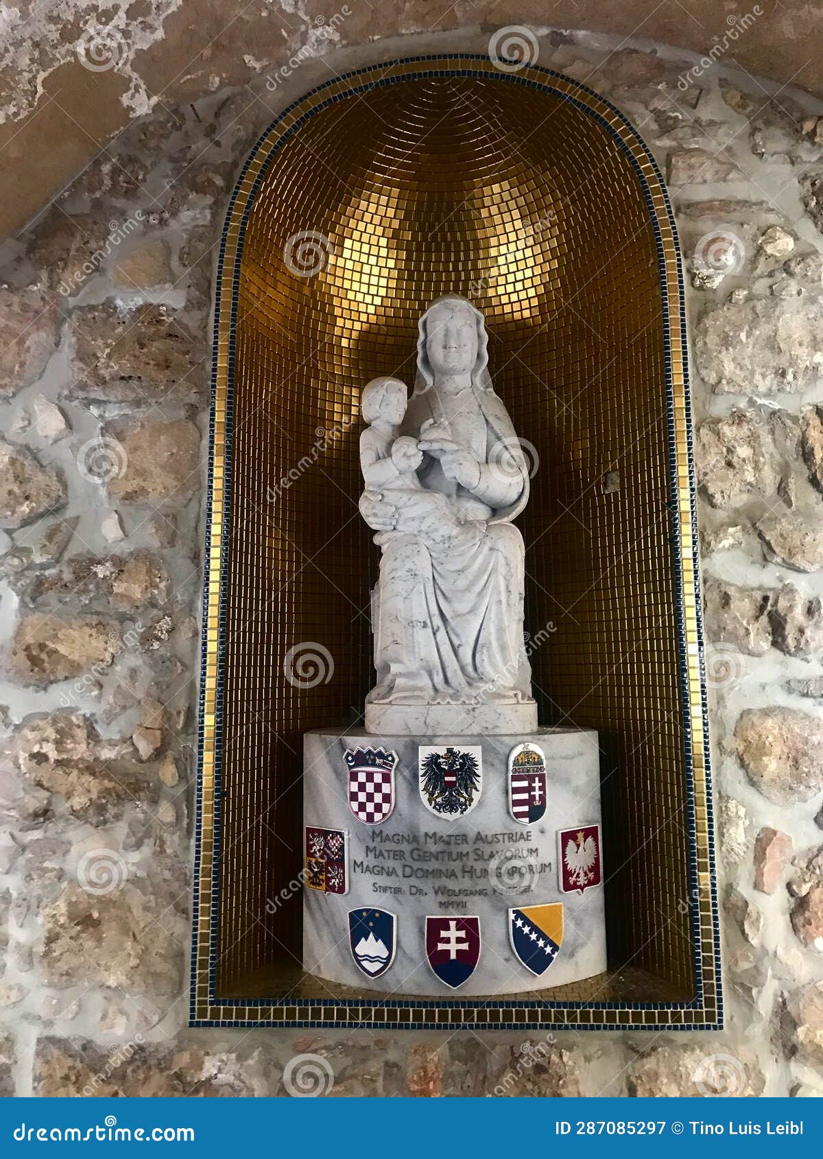 A Statue with Country Emblems Stock Image - Image of countries ...