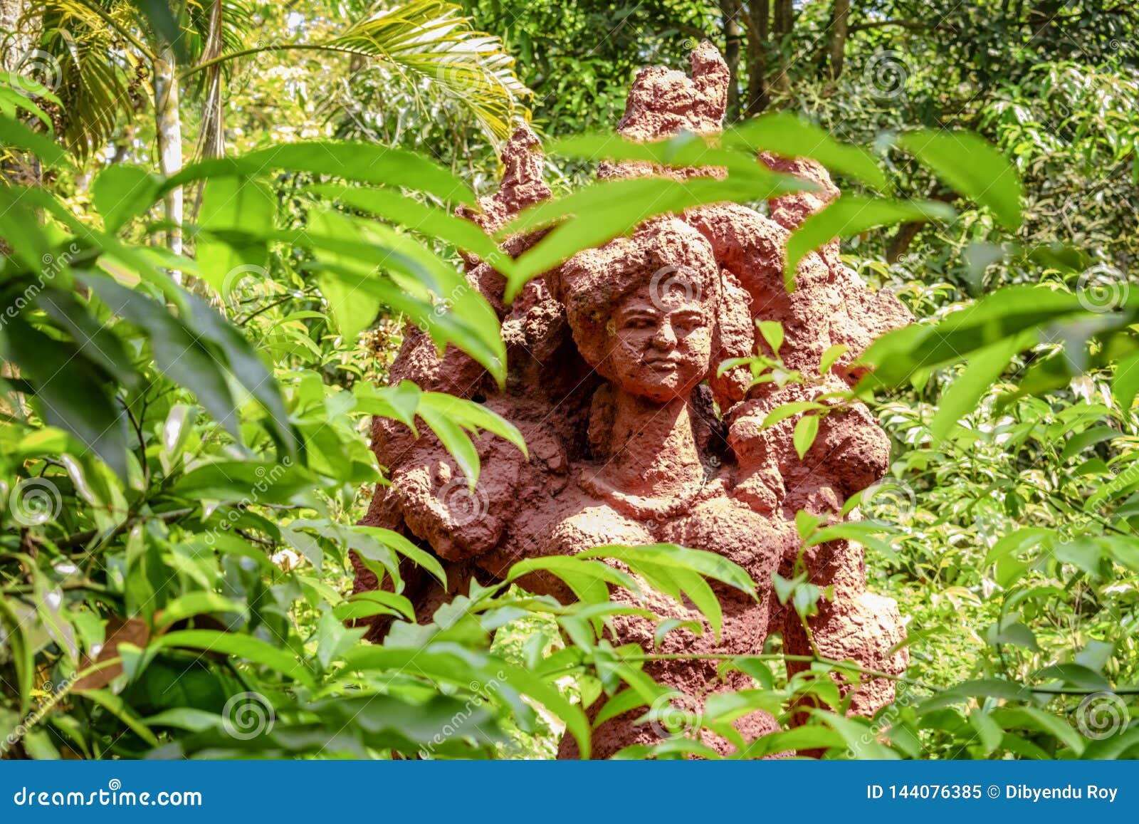 Mud statue in a garden stock image. Image of famous - 144076385