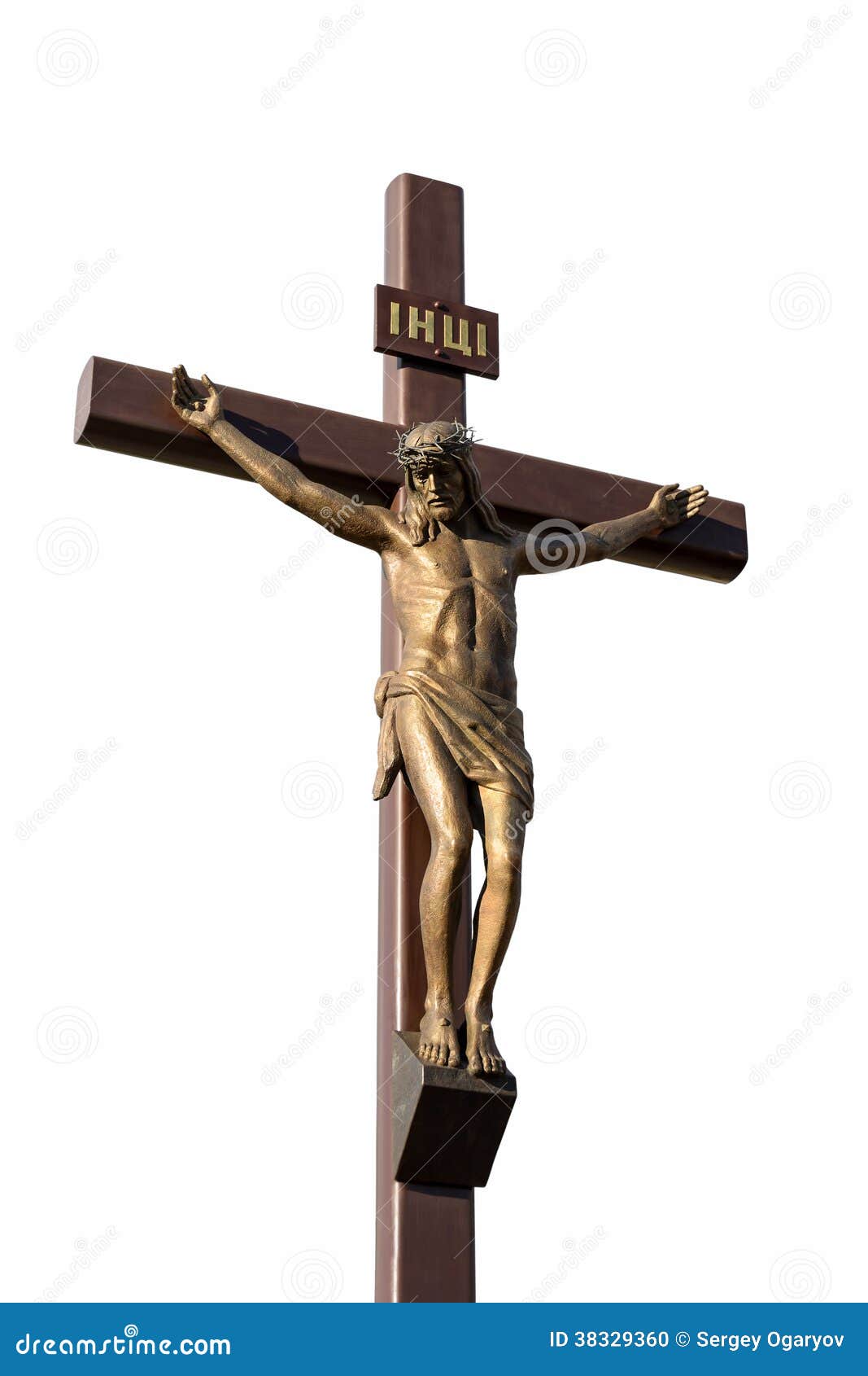 Statue of the crucifixion stock photo. Image of christian - 38329360