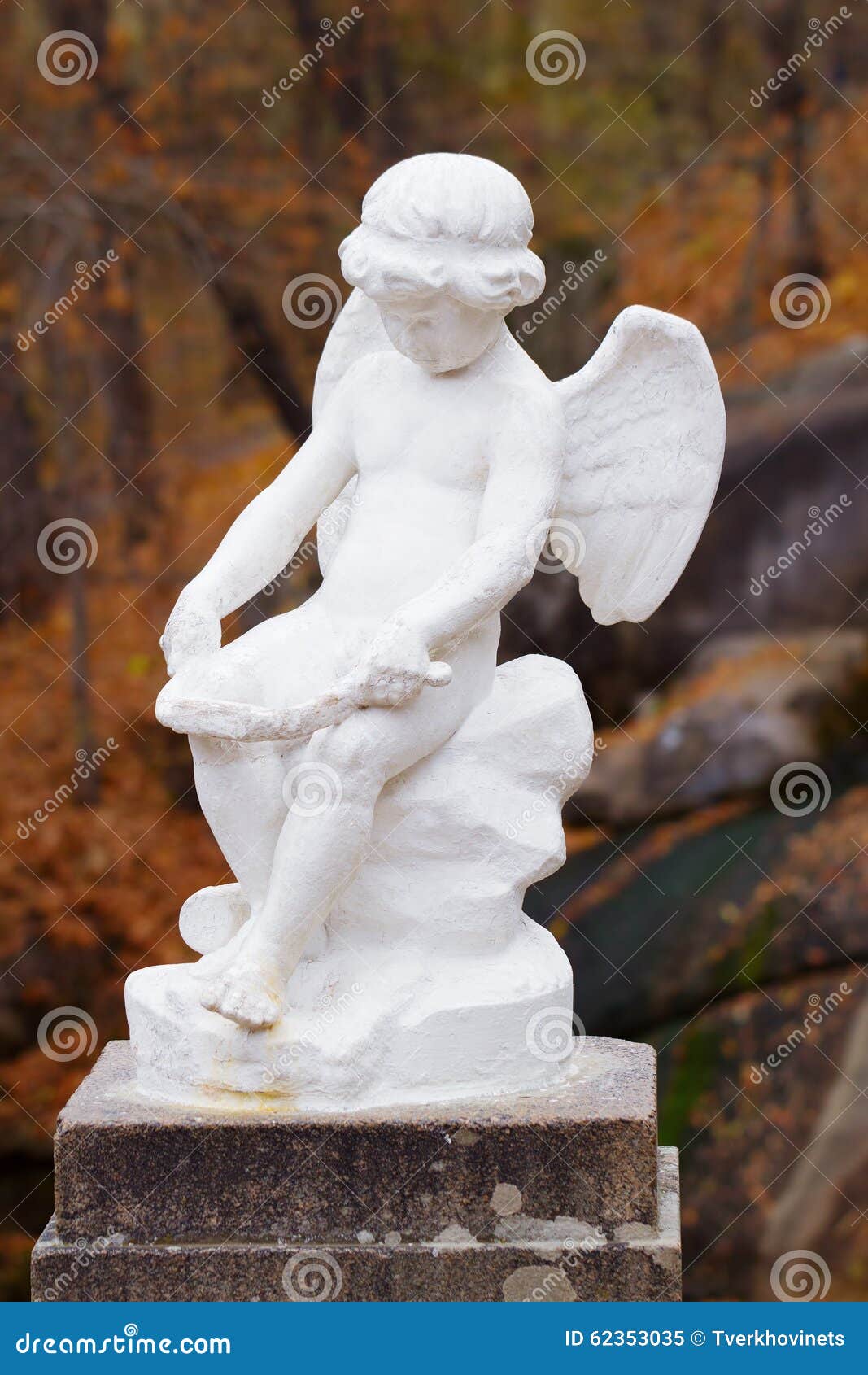 Statue of Cupid stock image. Image of cupid, november - 62353035