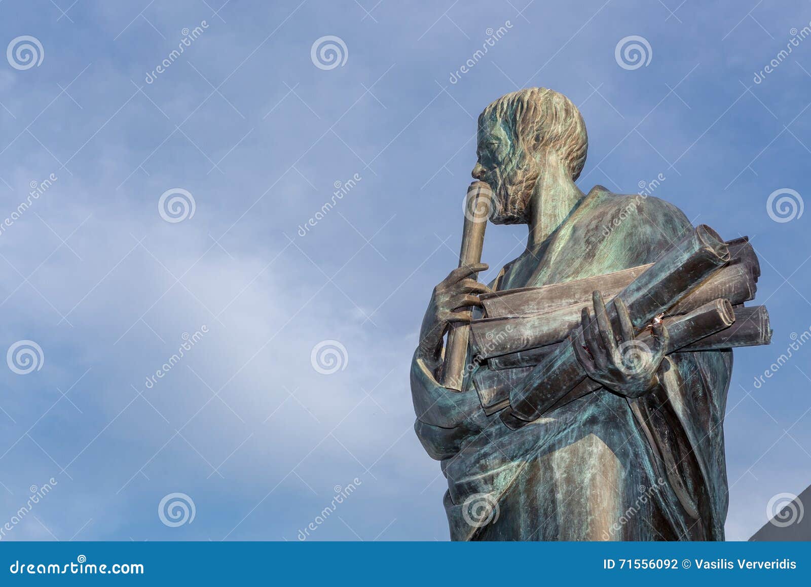 Statue D'Aristote Un Grand Philosophe Grec Photo stock - Image du livre ...