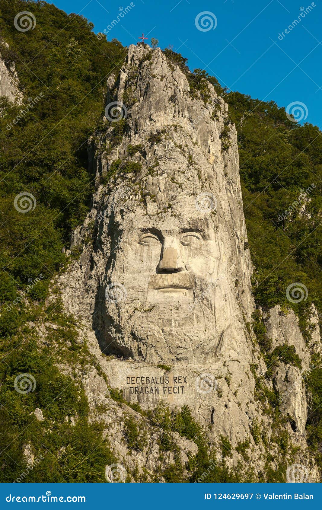 The Statue of Dacian King Decebalus Stock Image - Image of landscape ...