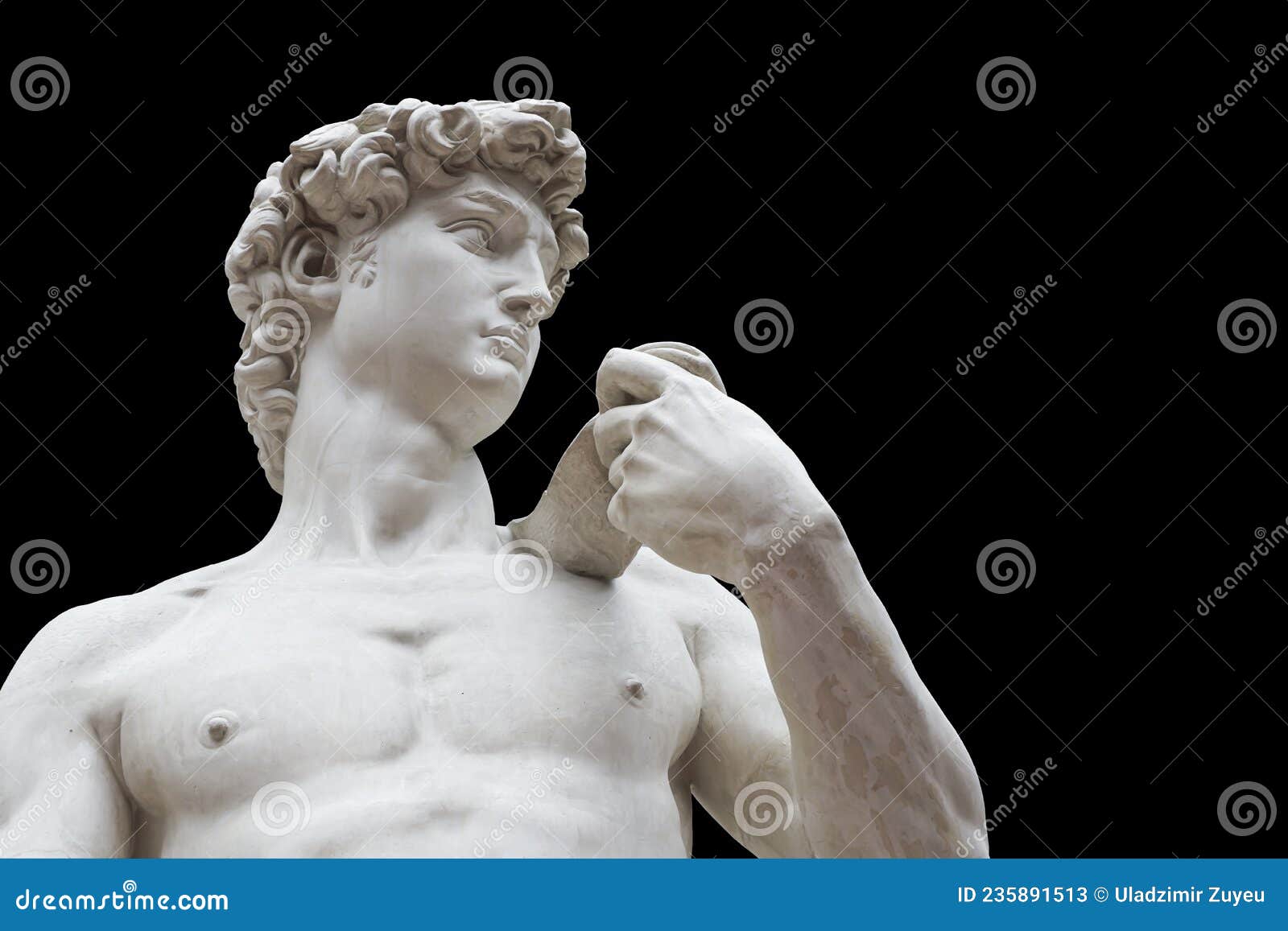 Statue of David Isolate. Sculpture of the Ancient Greek Mythical Hero ...