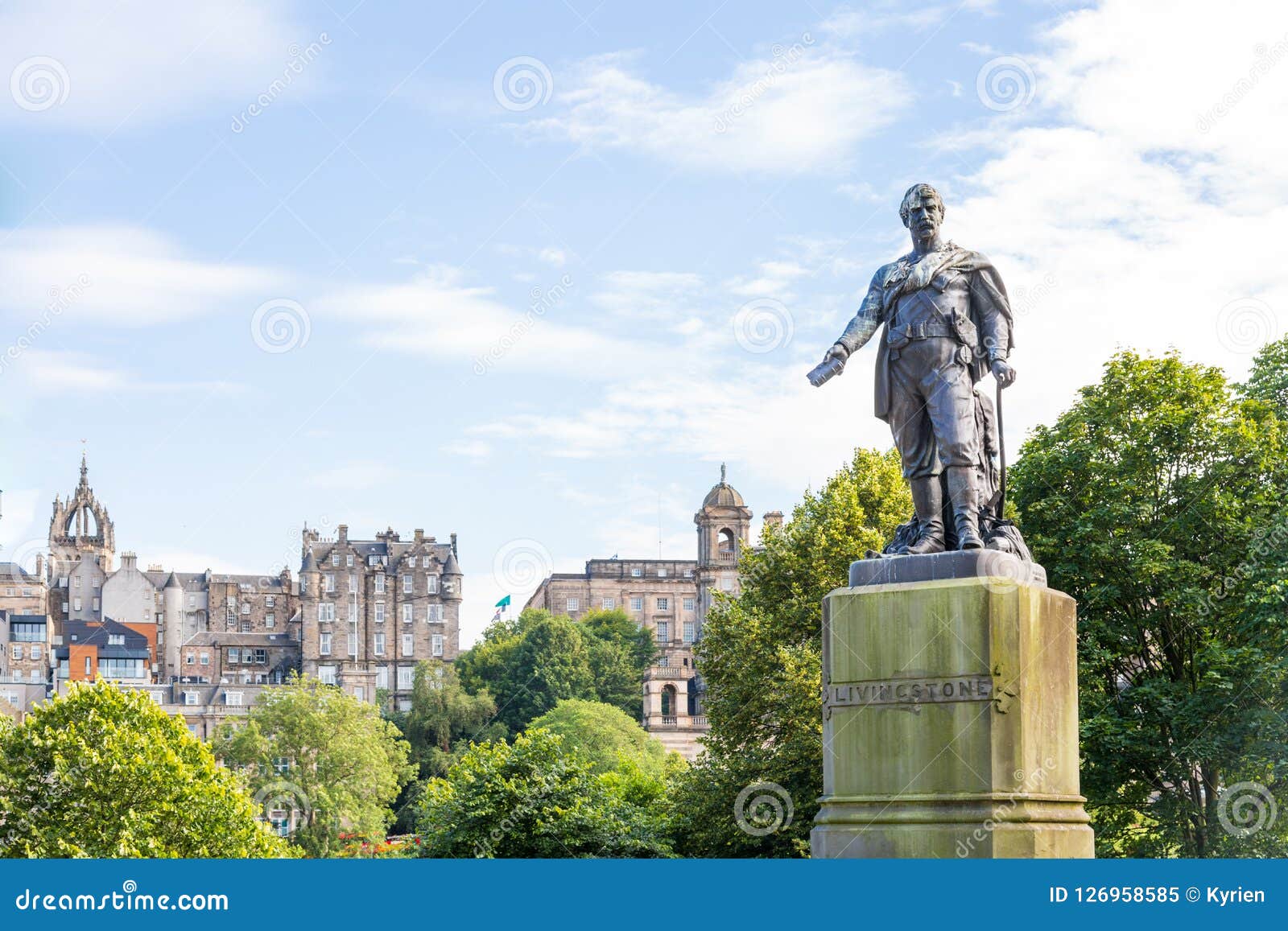 Statue of David Livingstone, Edinburgh Stock Image - Image of ...