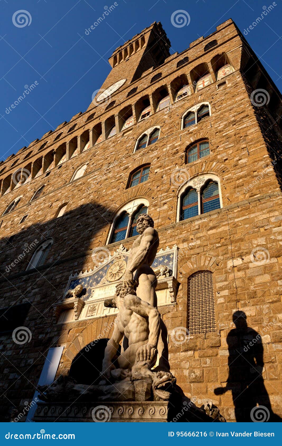 Statue David Michelangelo, Palazzo Vecchio, Florence, Italy Stock Photo ...