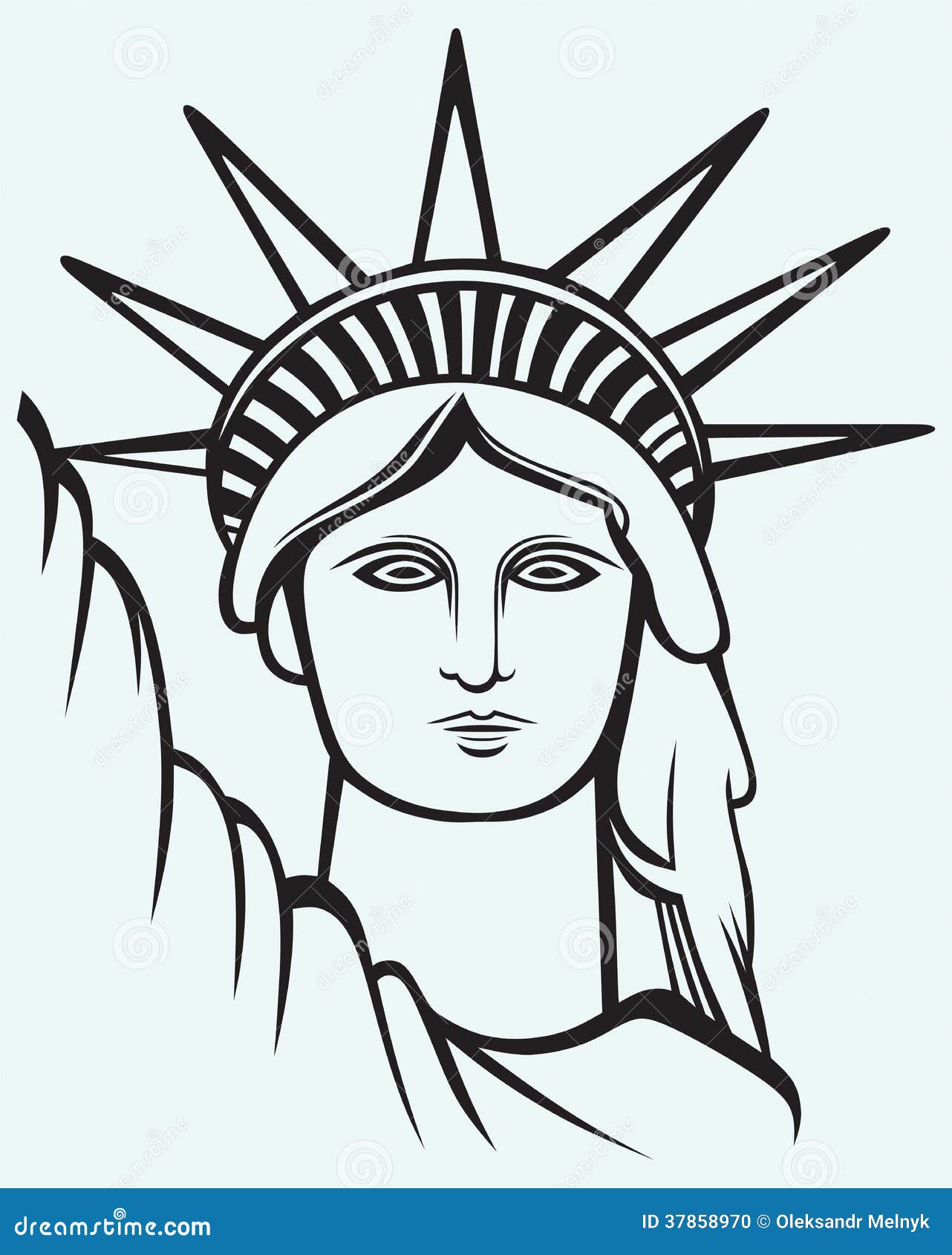 Statue de la liberté illustration de vecteur. Illustration du noir ...