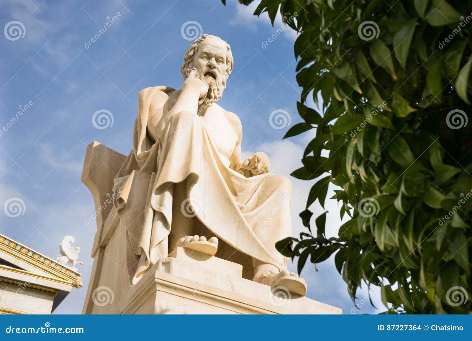 Statue De Marbre Du Philosophe Socrates Du Grec Ancien Photo stock ...