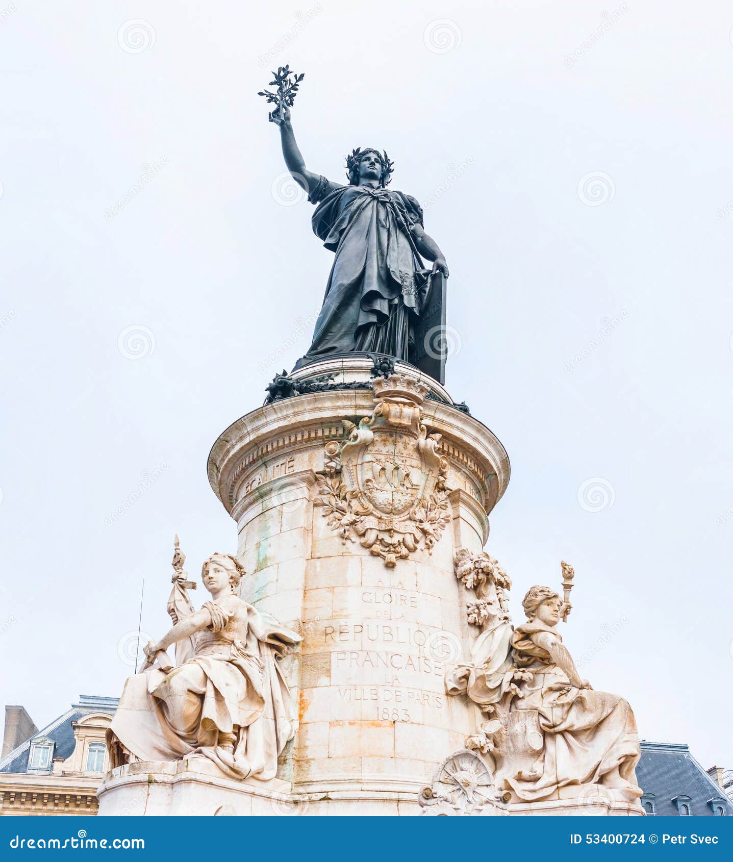 Statue de Marianne photo stock. Image du façade, symbole - 53400724