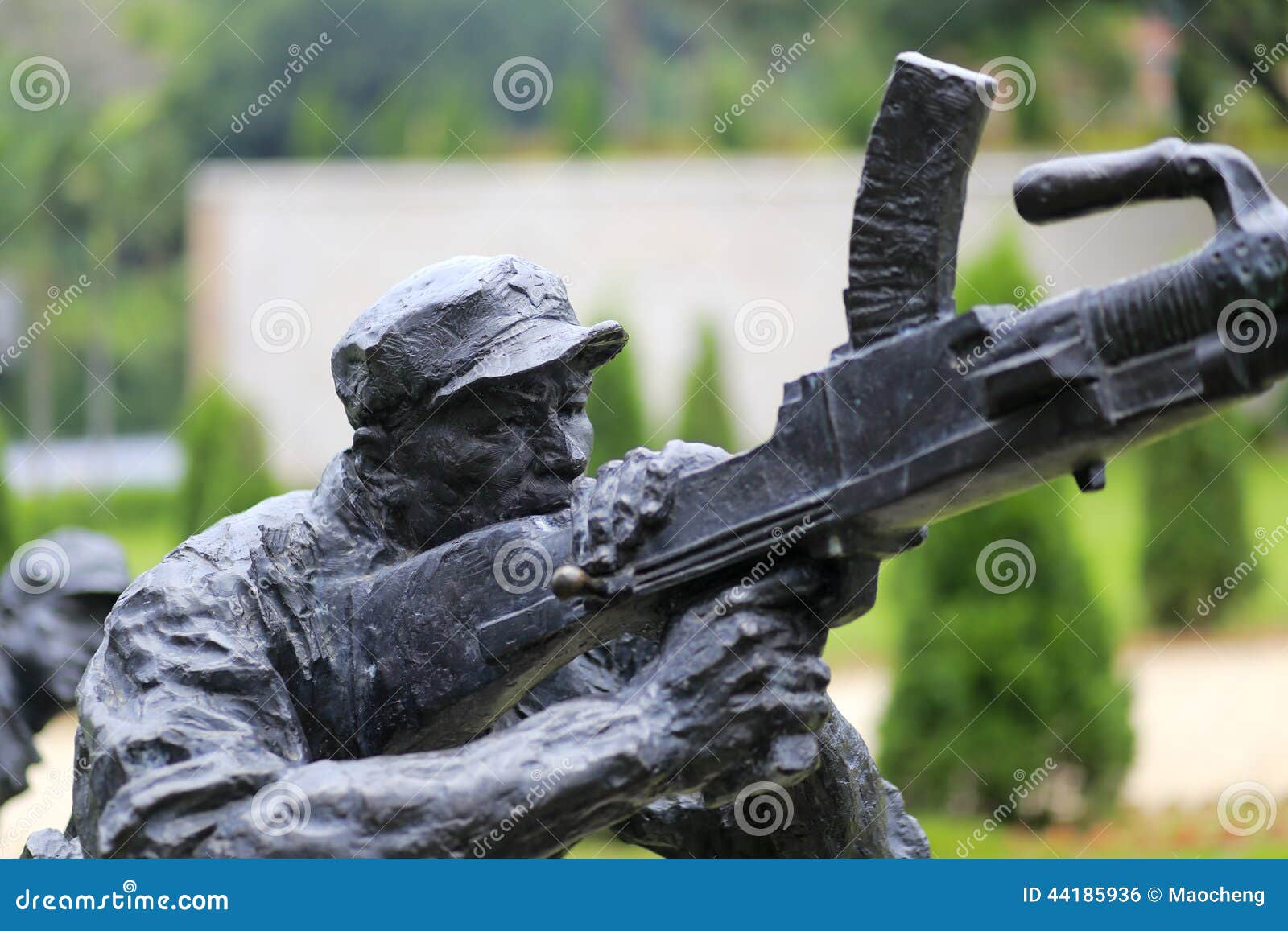 Statue De Mitrailleuse De Combat De Soldat Photo stock - Image du arme ...