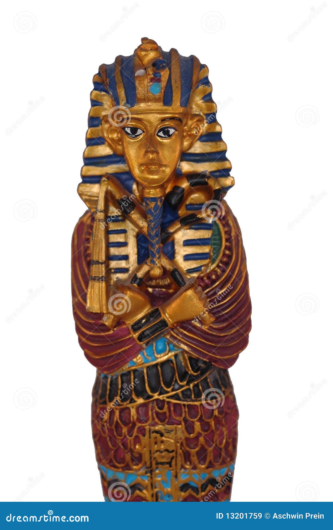 Statue de pharaon image stock. Image du antiquité, doré - 13201759