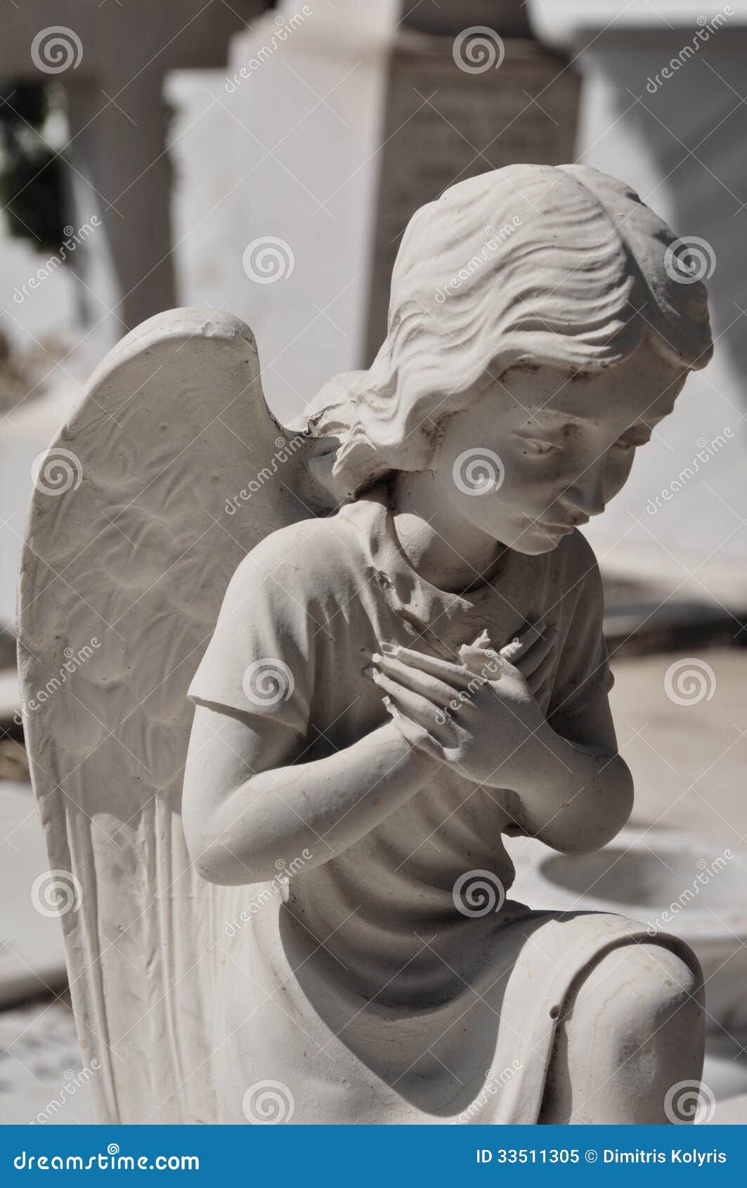 Statue de prière d'ange image stock. Image du statue - 33511305