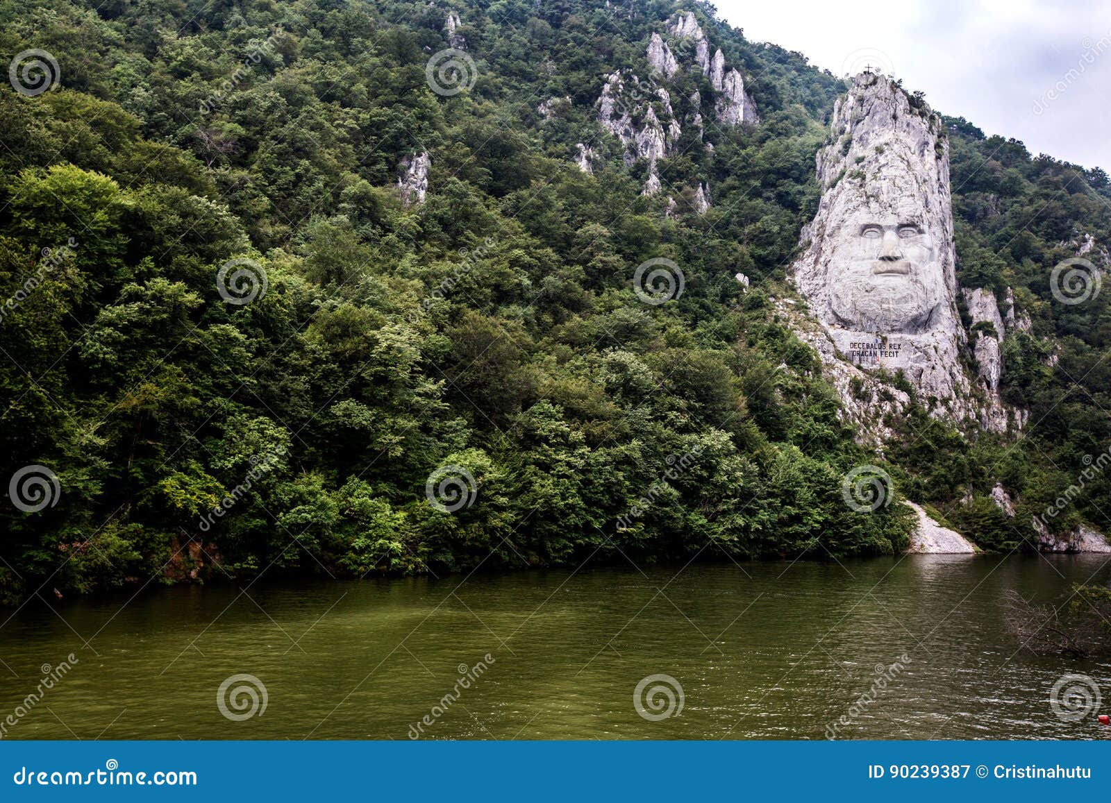 Statue of Decebal Over the Danube Stock Image - Image of nature, statue ...