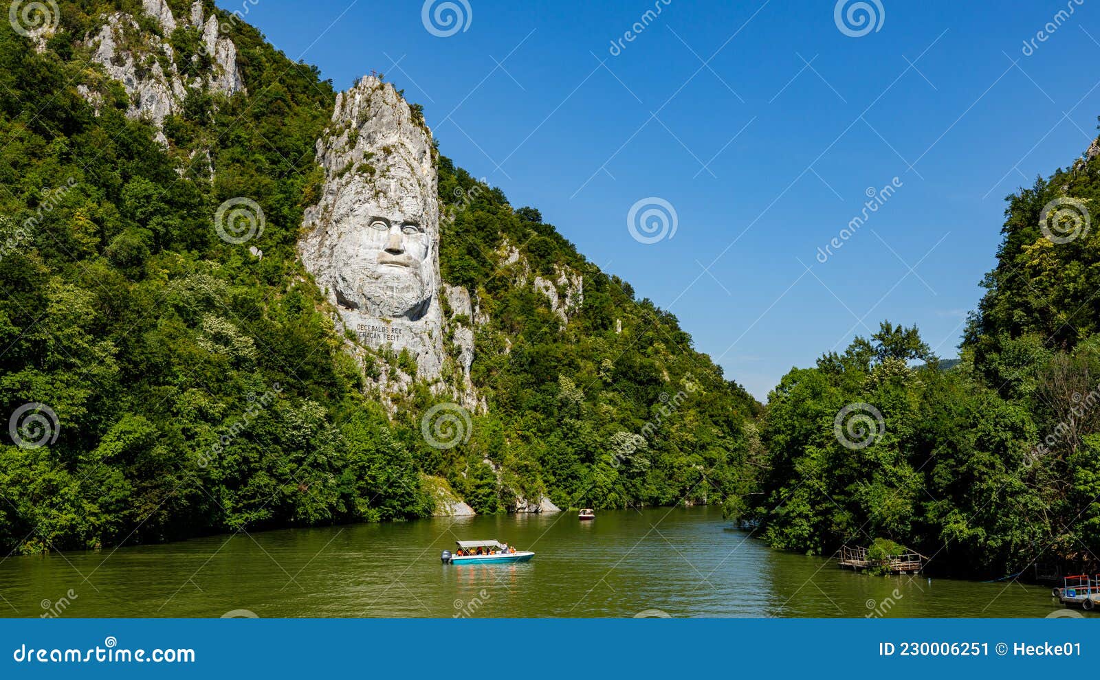 Statue of Decebal Rex at the Danube River in Romania Editorial Photo ...
