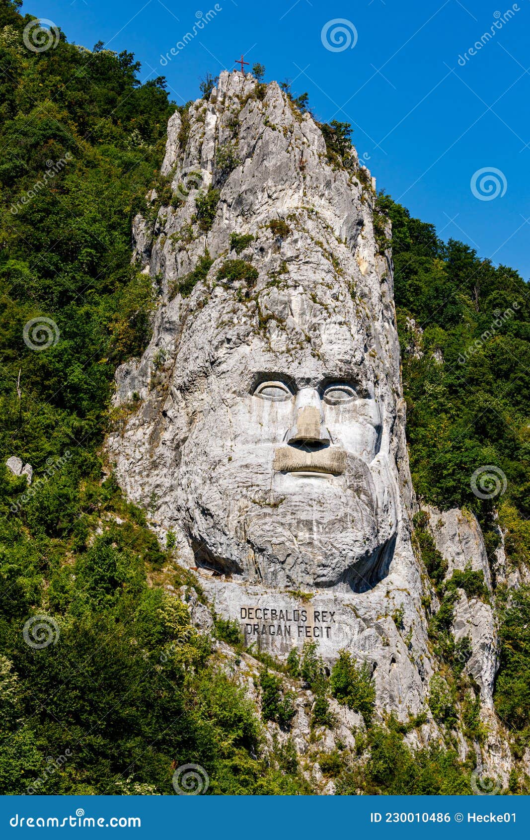 Statue of Decebal Rex at the Danube River in Romania Editorial Photo ...