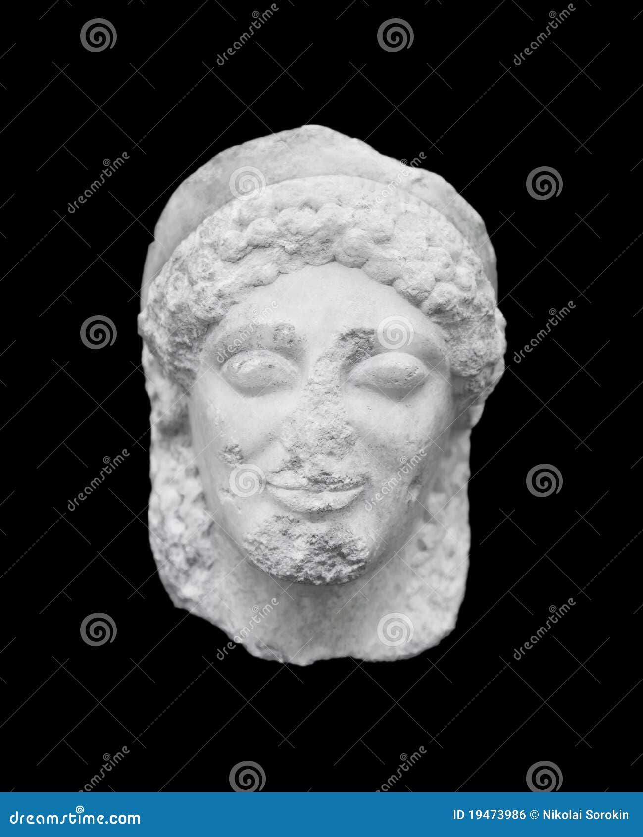 Statue in Delphi Museum, Greece Stock Photo - Image of people ...