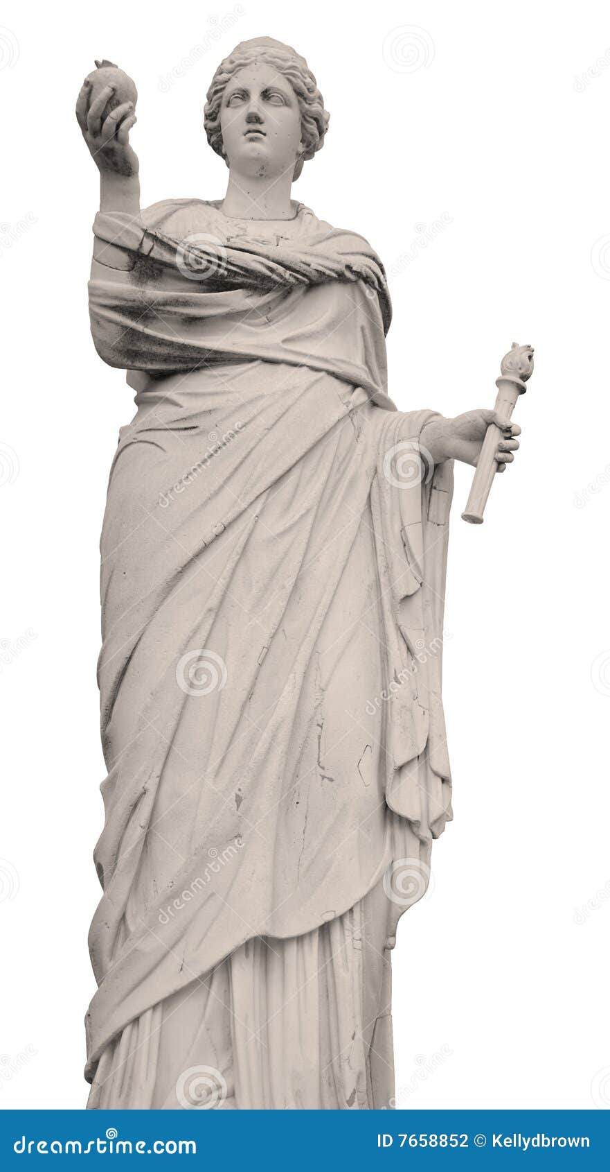 Statue Of Demeter On White Background Stock Photography - Image: 7658852