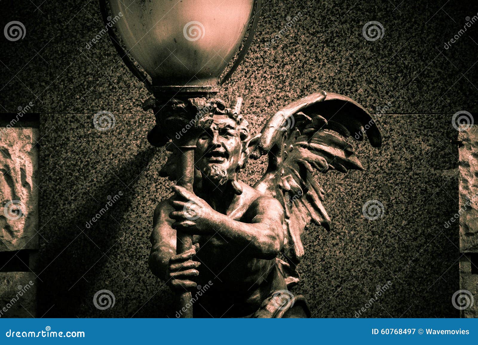 Statue Of Demon Holding Up The Golden Chedi At The Wat Phra Kaew Palace ...