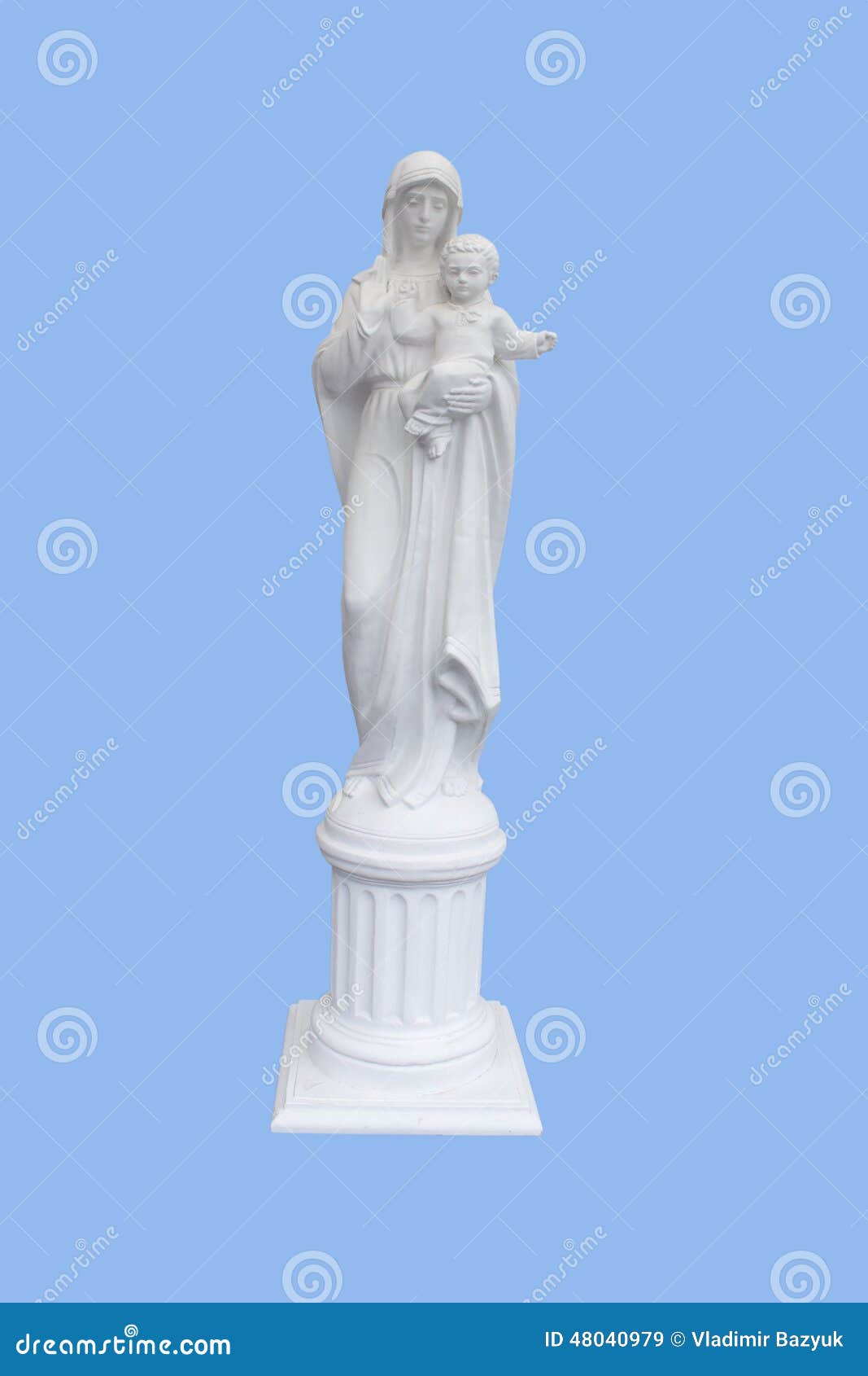 Statue Der Mutter Des Gottes Mit Einem Baby Stockbild - Bild von ...