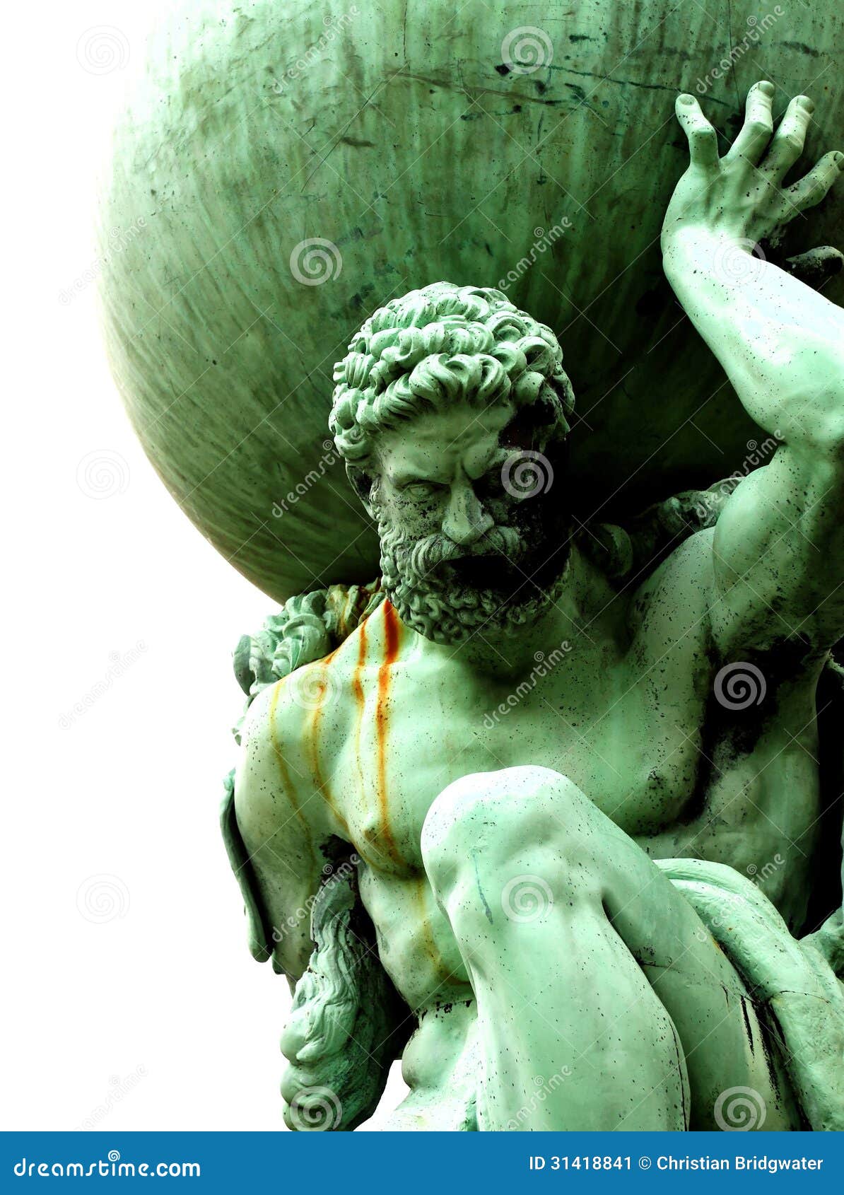 Statue des Atlasses stockbild. Bild von leistungsfähig - 31418841