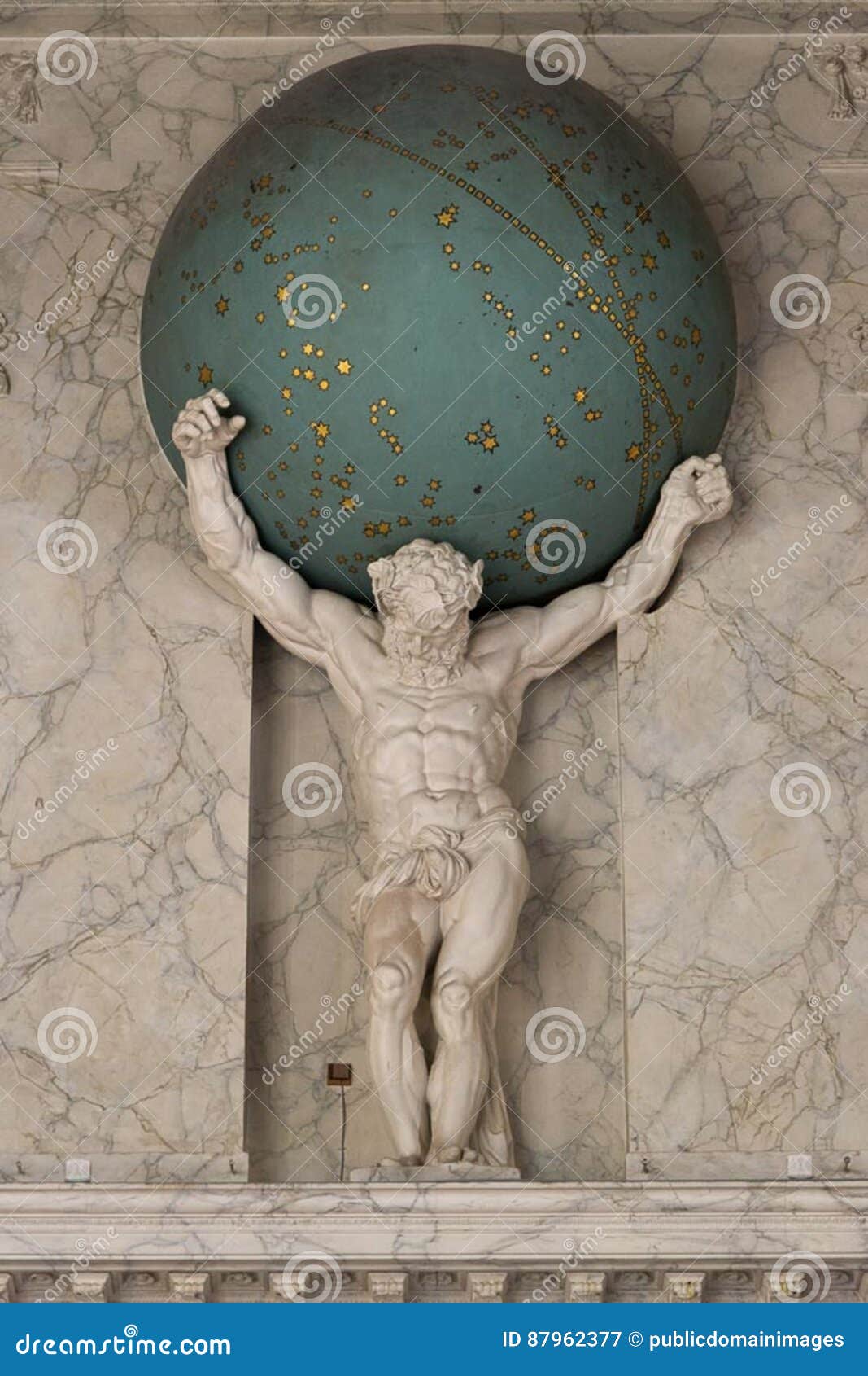 Statue Des Atlasses In Burgerzaal Bild. Bild: 87962377