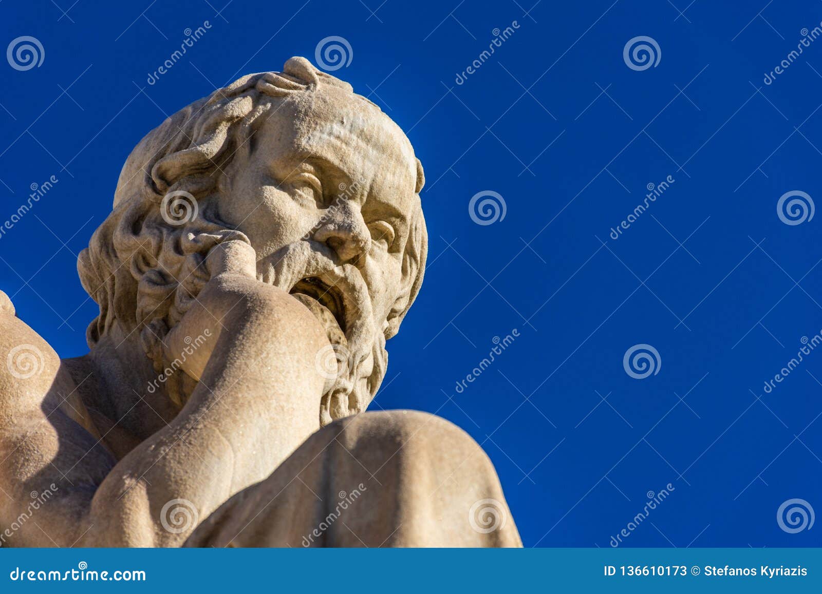 Statue Des Griechischen Philosophen Socrates Stockbild - Bild von ...