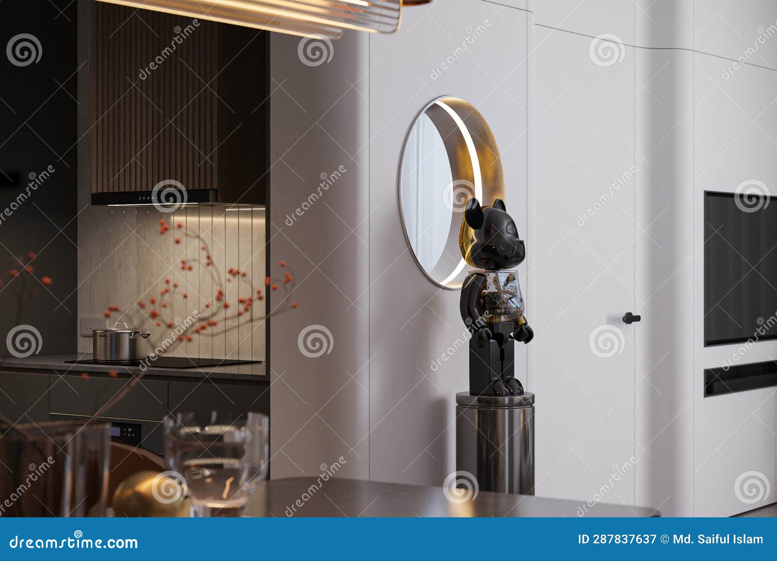 Smart Dining Table With Integrated Wireless Charging Stations For ...