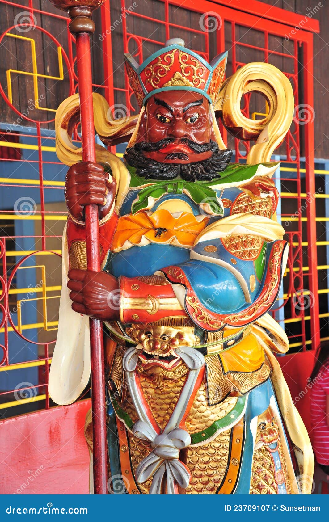 Statue of Door God stock image. Image of entry, enter - 23709107