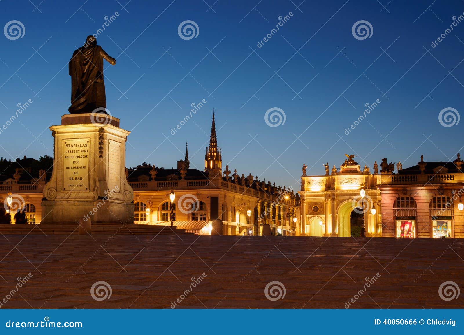 Statue Of Stanislas Leszczynski In Front Of The Opera House On The ...