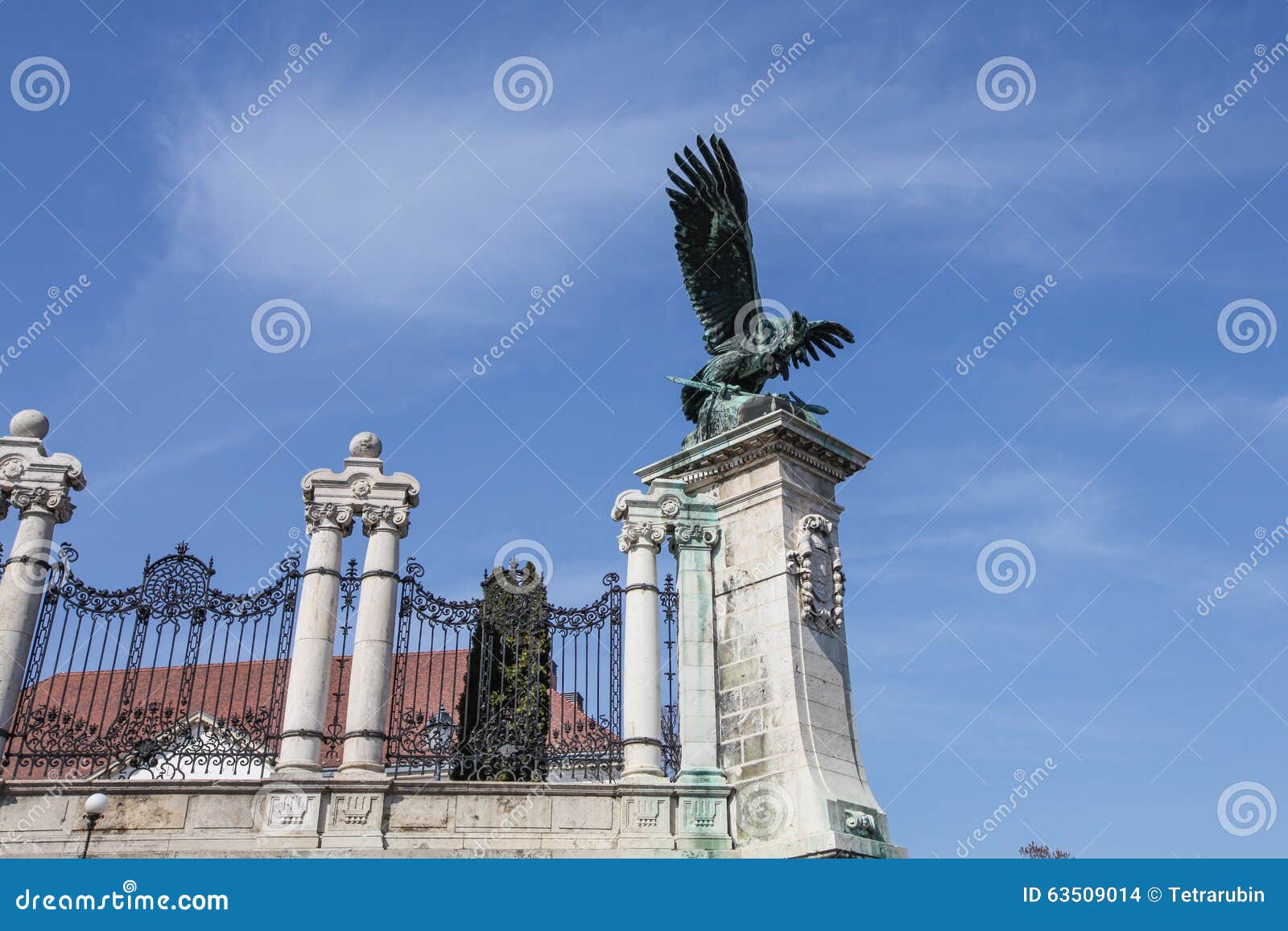 Statue of Eagle in Buda Castle, Budapest, Hungary Stock Photo - Image ...