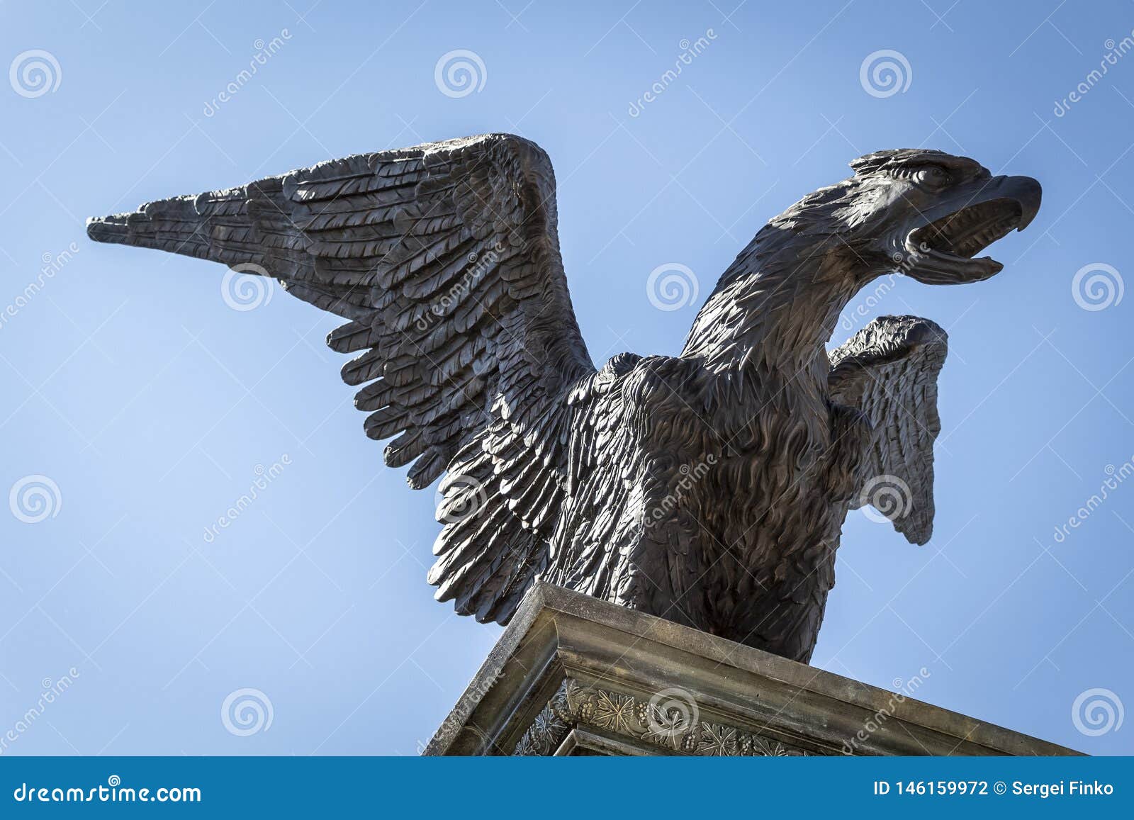 A Statue of an Eagle-dragon Stock Photo - Image of beast, landmark ...