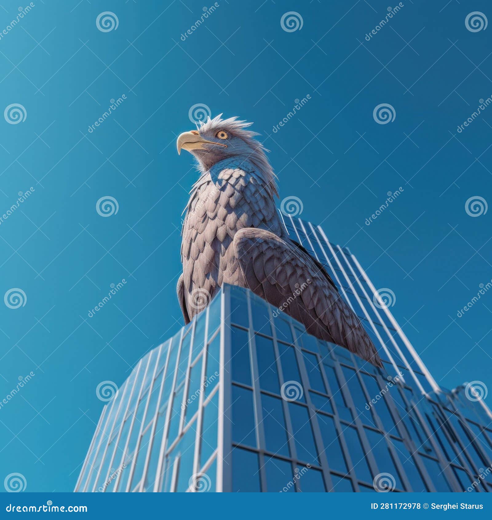 A Statue of an Eagle on Top of a Building. Generative AI Image. Stock ...