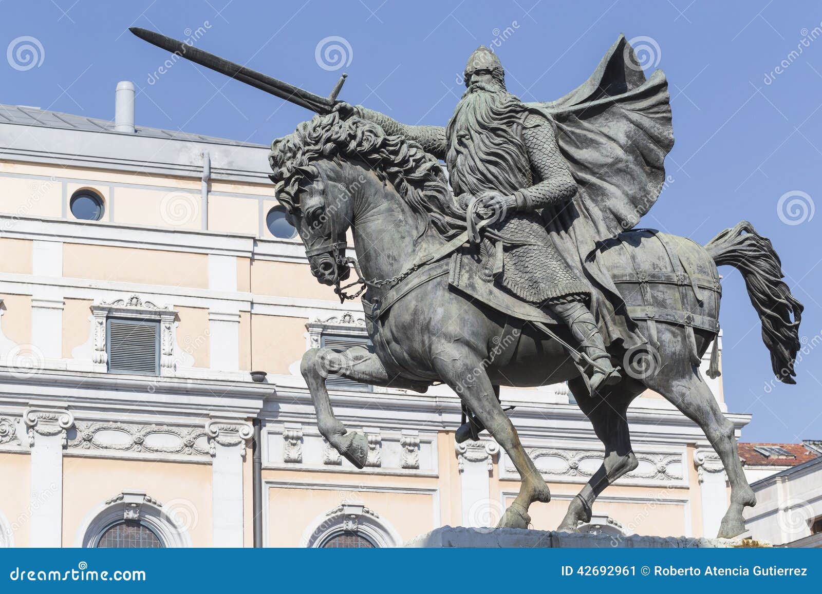 Statue Of El Cid, Burgos, Spain Royalty-Free Stock Photo ...