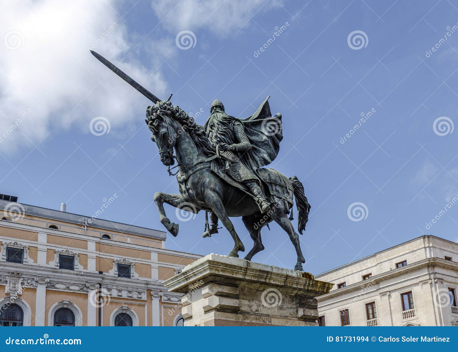 Statue of El Cid in Burgos, Spain Stock Photo - Image of soldier ...