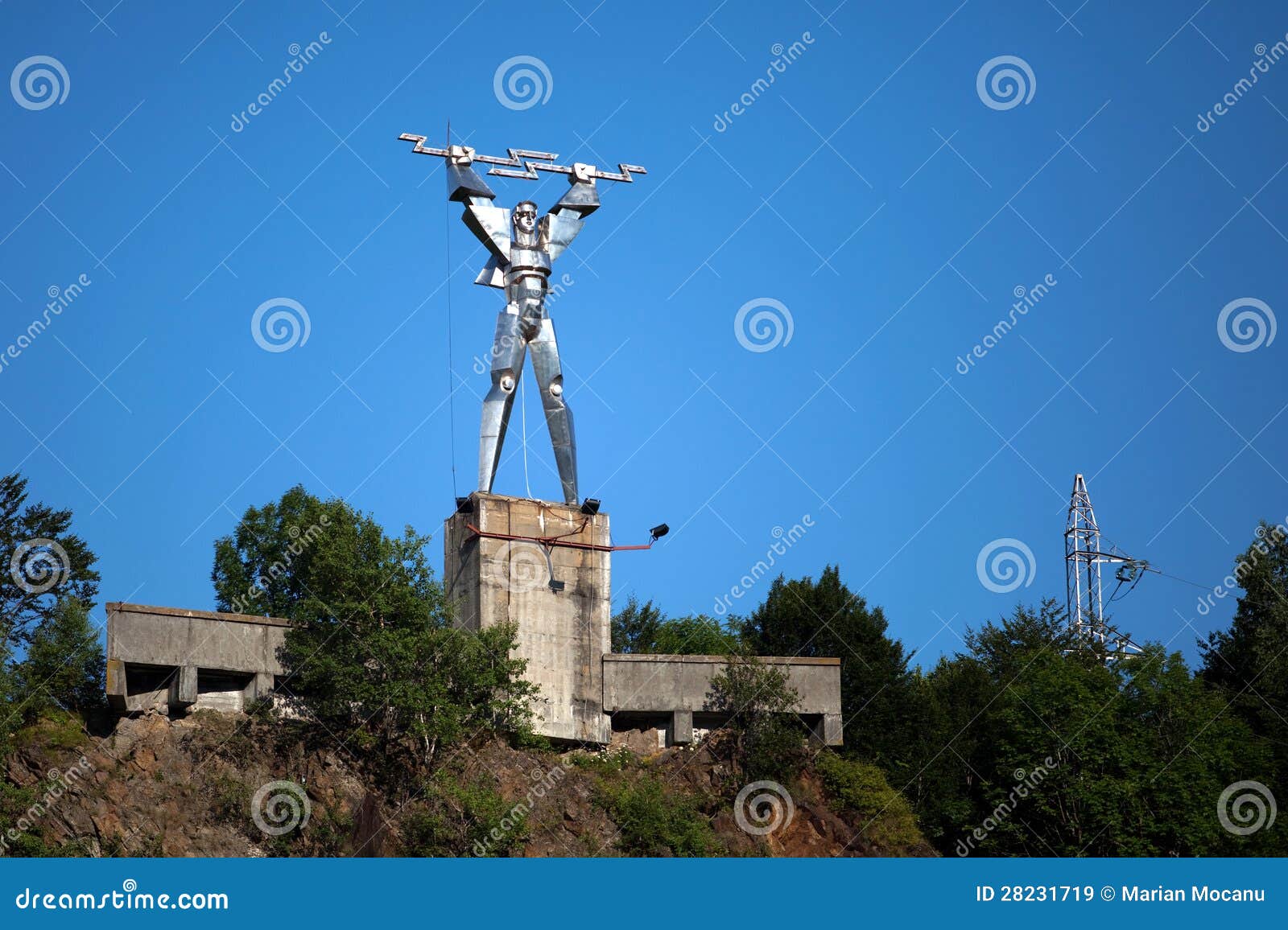 Statue of Electricity stock image. Image of historic - 28231719