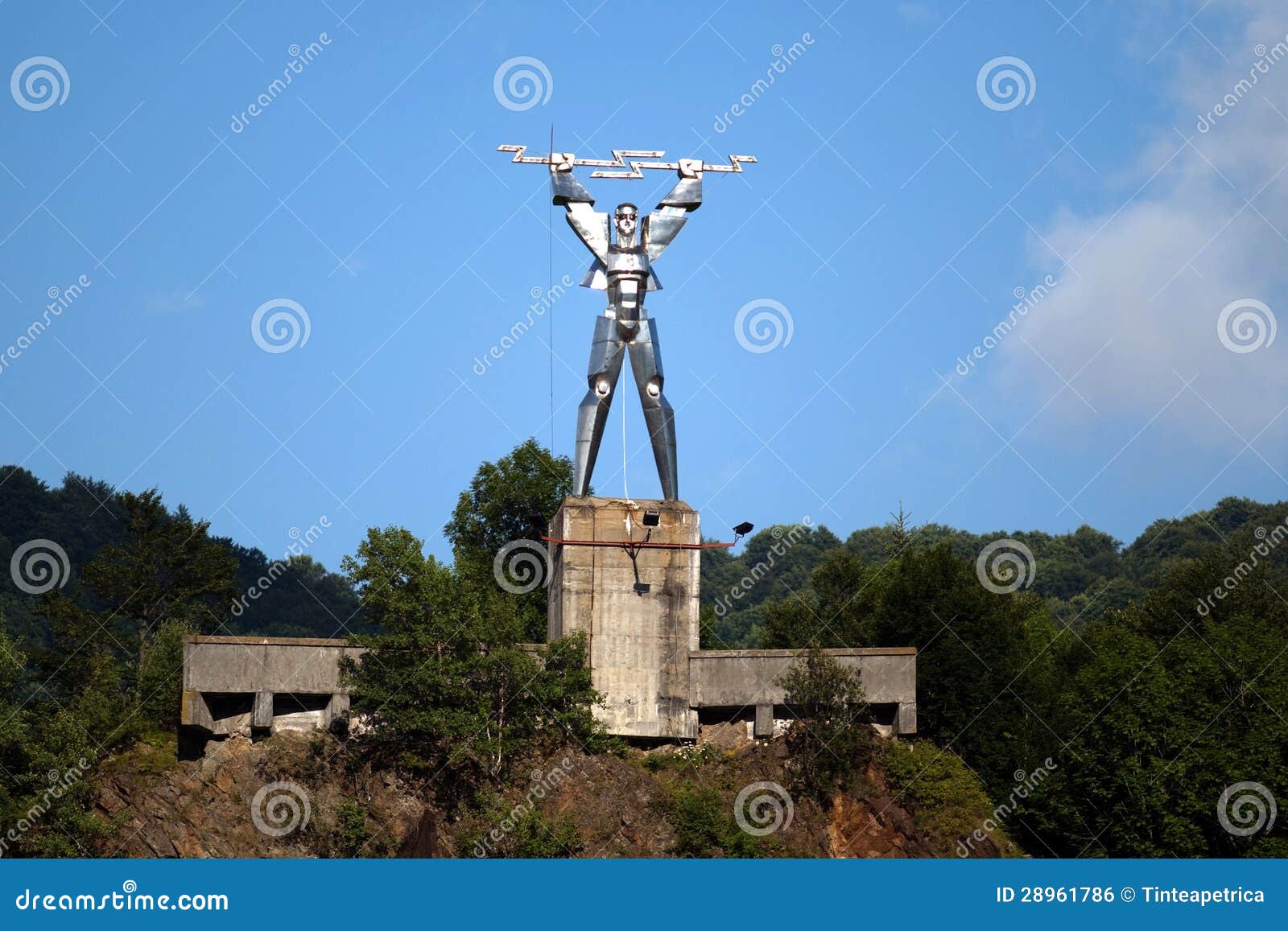 Statue of Electricity stock photo. Image of metal, electricman - 28961786