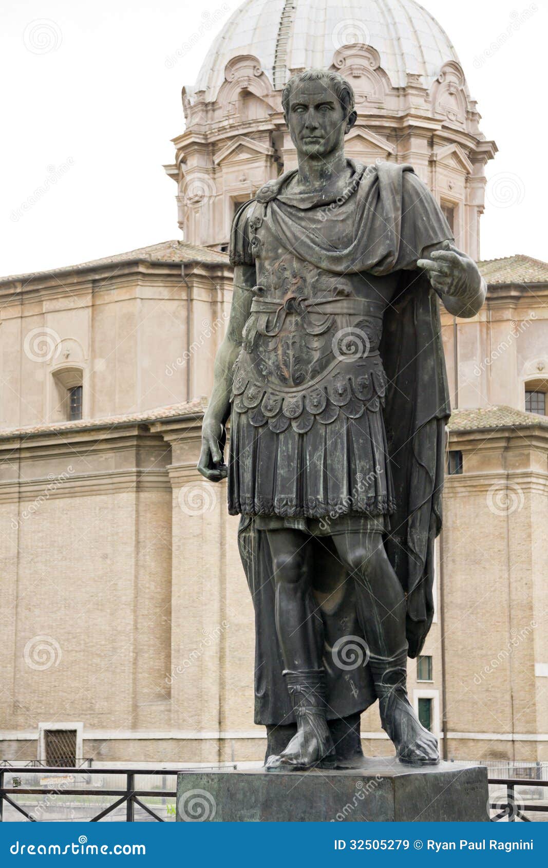Statue of Emperator Julius Caesar in Rome, Italy Stock Image - Image of ...