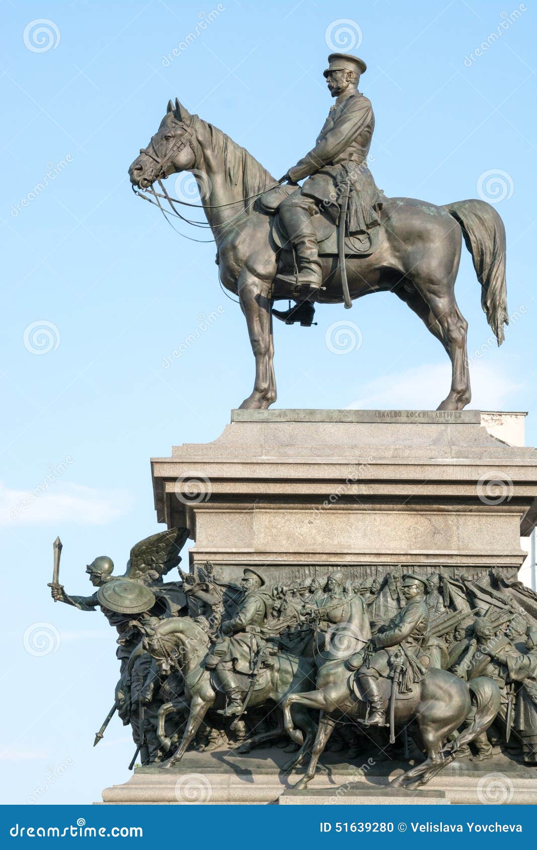 Statue of Emperor Alexander II, Sofia, Bulgaria Stock Photo - Image of ...