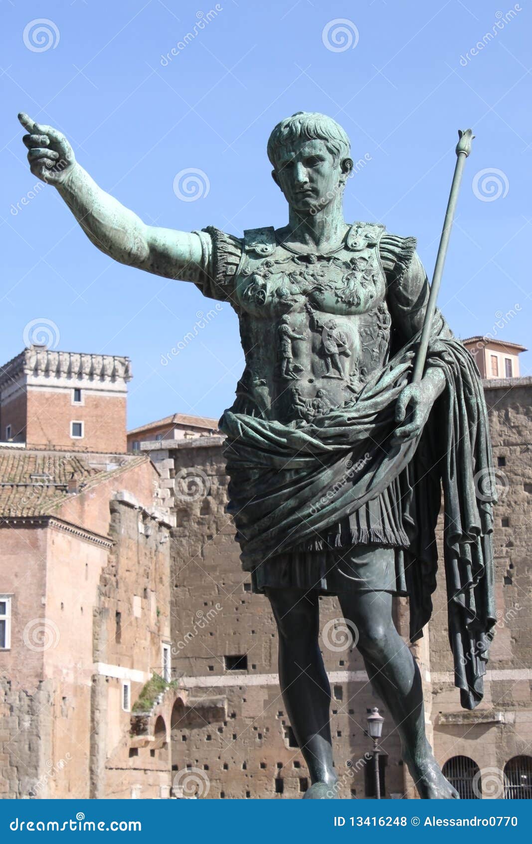 Statue of emperor Augustus stock photo. Image of hero - 13416248