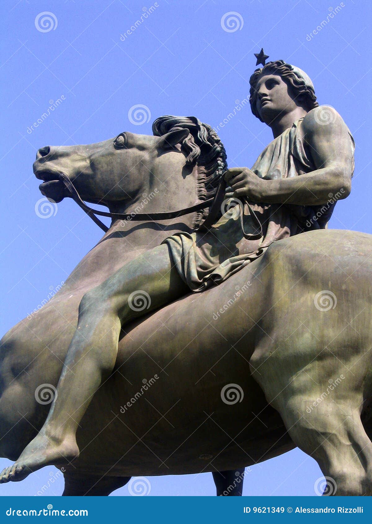 Statue En Bronze D'homme De Cheval Image stock - Image du italie ...