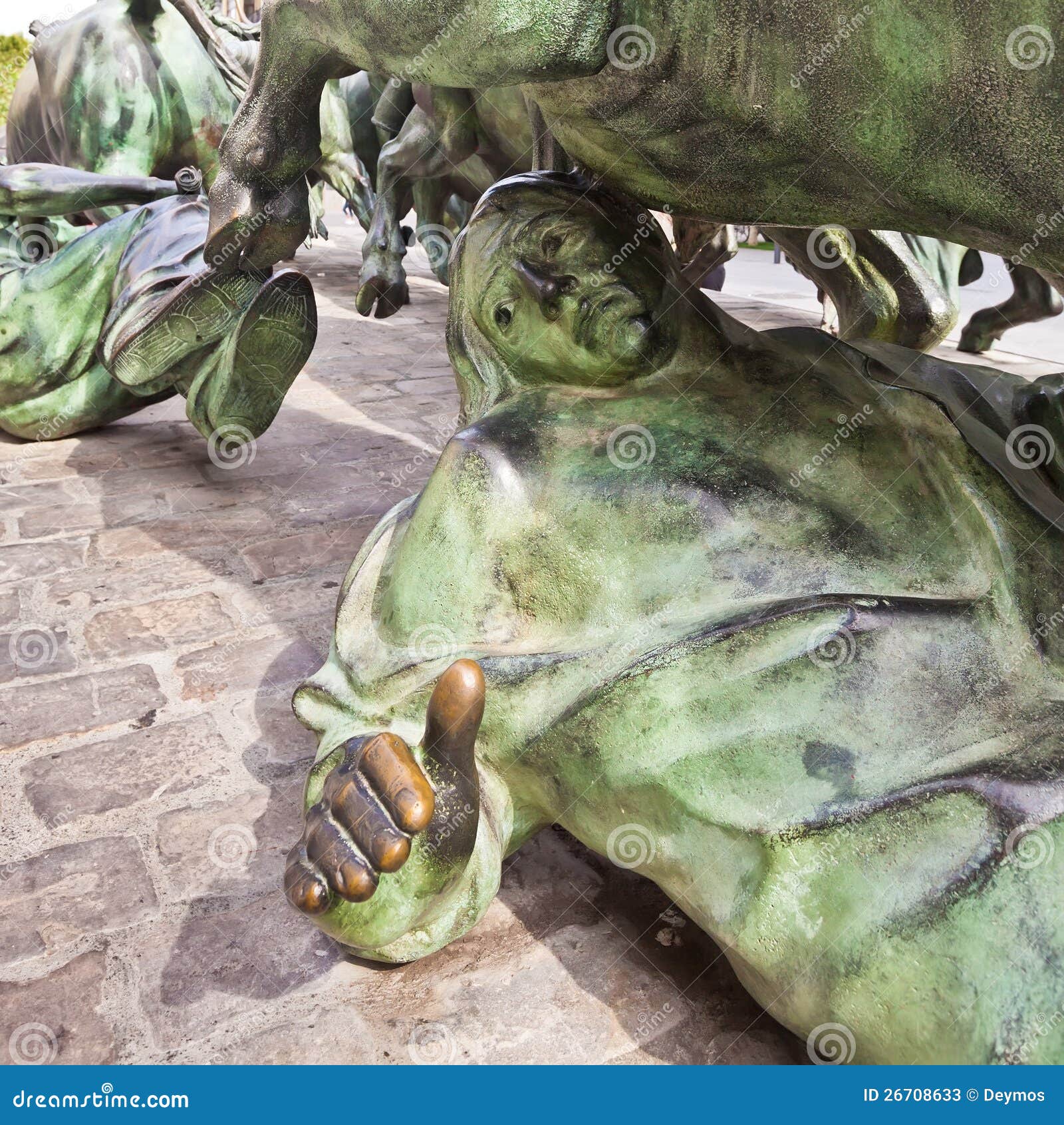 Statue of Encierros in Pamplona, Spain Editorial Stock Photo - Image of ...