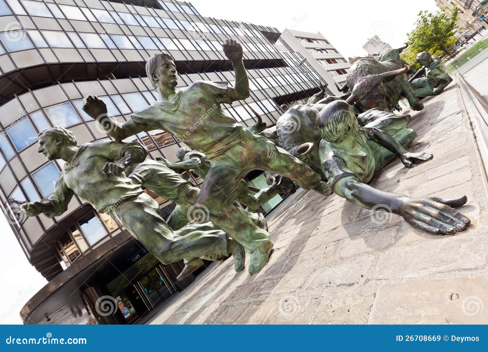 Statue of Encierros in Pamplona, Spain Editorial Stock Image - Image of ...