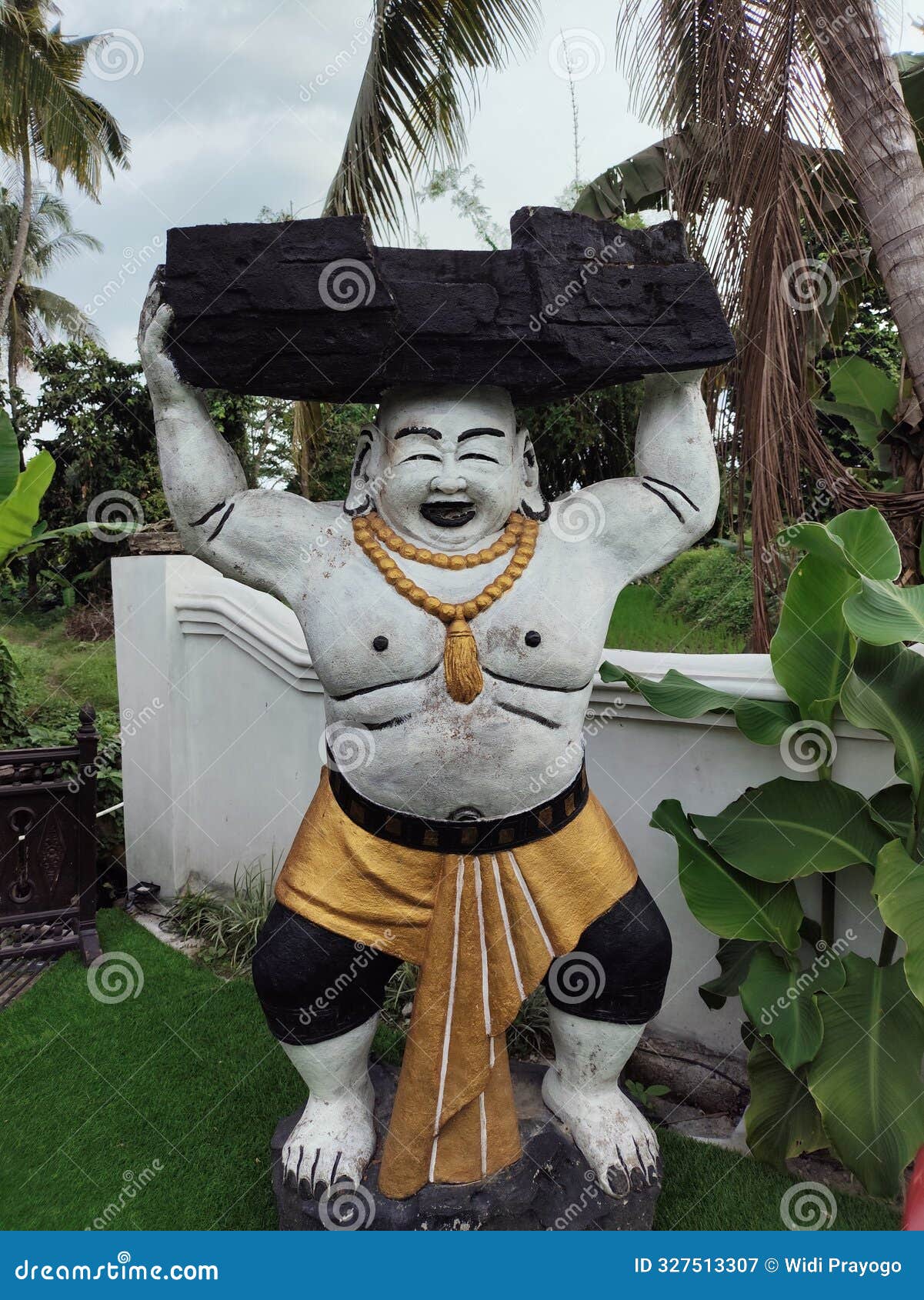 A Statue of a Fat Man Carrying a Stone Editorial Photography - Image of ...