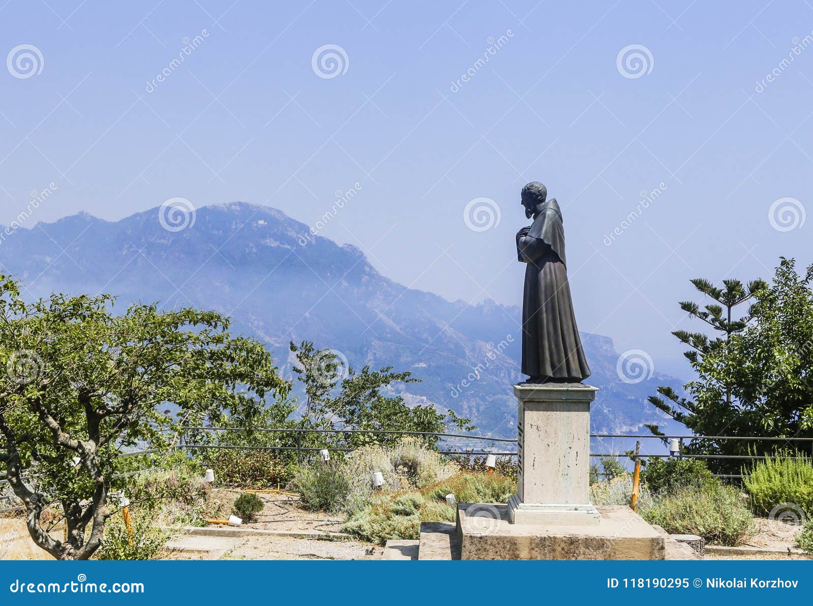 Statue of Father Pio. Ravello, Campania, Editorial Image - Image of ...