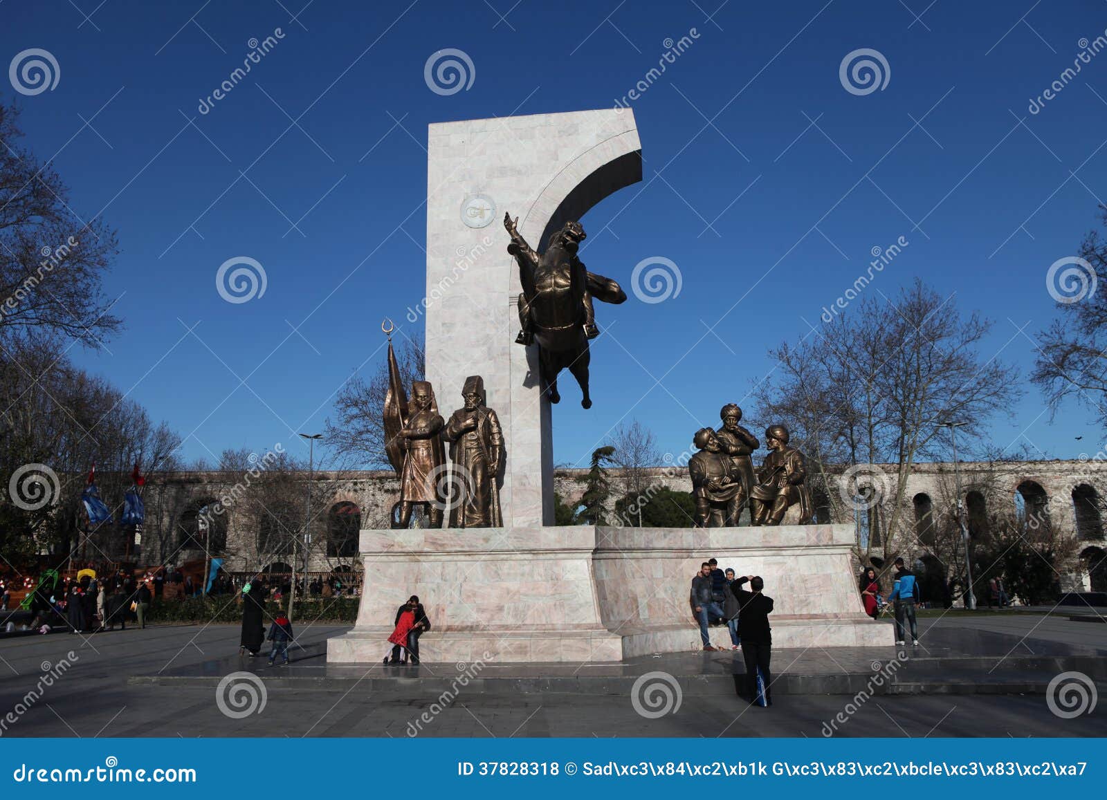 Statue of Fatih Sultan Mehmed Editorial Stock Photo - Image of horse ...