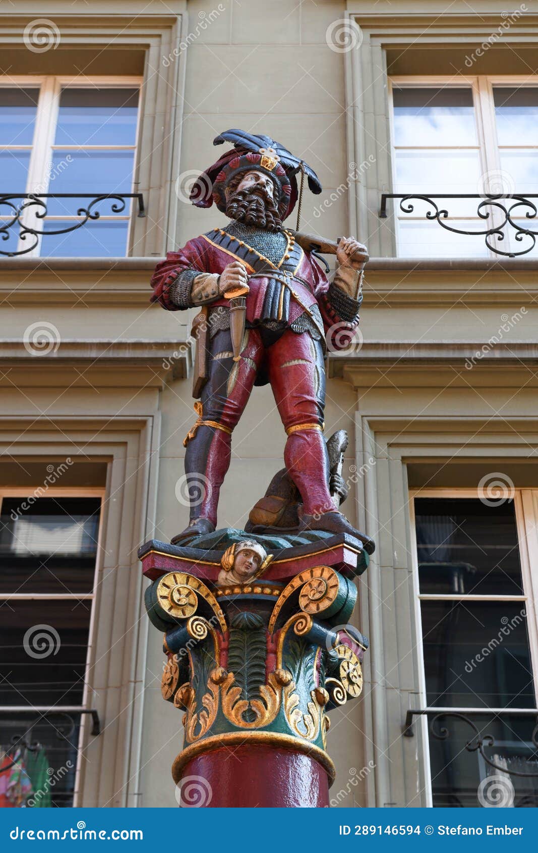 Statue of the Fountain at Bern on Switzerland Editorial Stock Image ...