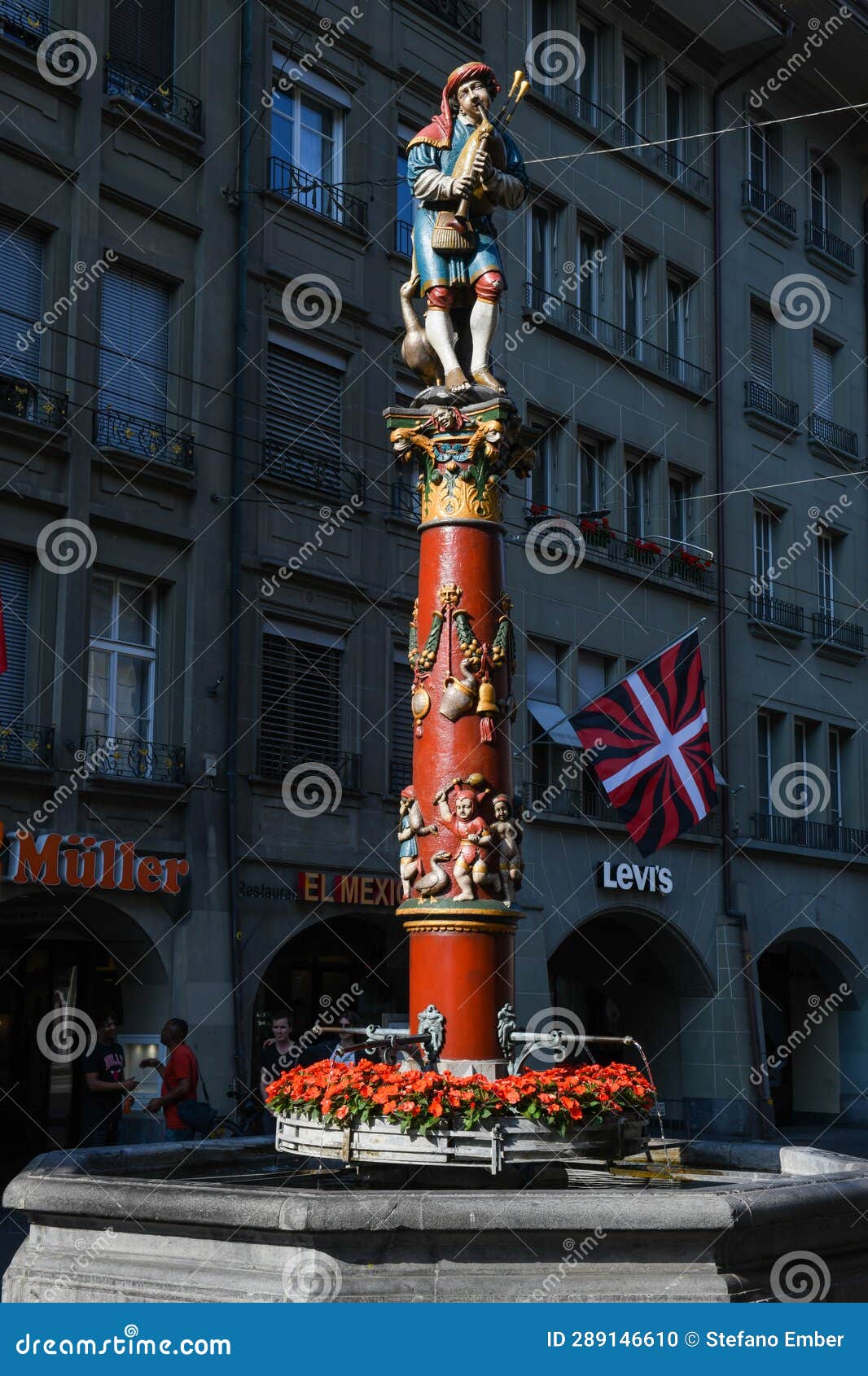 Statue of the Fountain at Bern on Switzerland Editorial Image - Image ...
