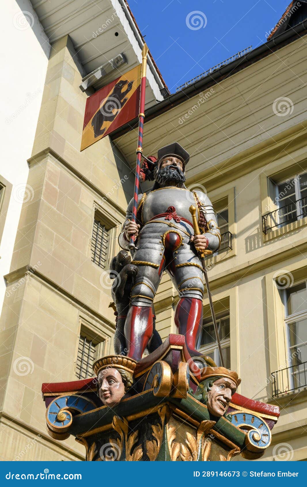 Statue of the Fountain at Bern on Switzerland Editorial Stock Photo ...